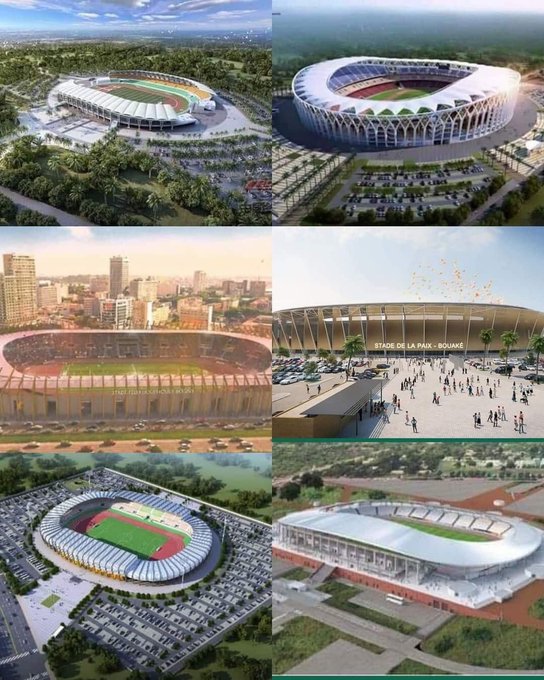 Officiel : La Côte d'Ivoire dévoile les six stades de la CAN 2023! Officiel : La Côte d'Ivoire dévoile les six stades de la CAN 2023!